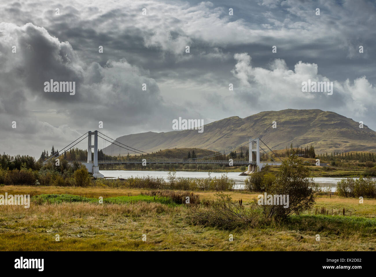 bridge over Olfusa river in Iceland Stock Photo - Alamy