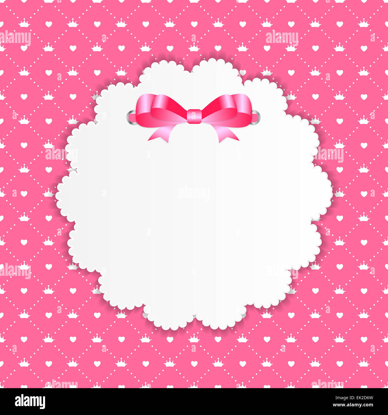 Vintage Frame with Bow Background. Vector Illustration Stock Photo - Alamy