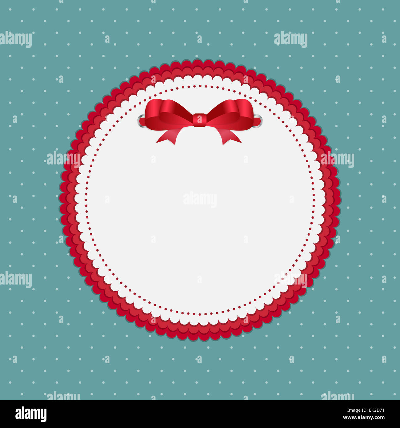 Vintage Frame with Bow Background. Vector Illustration Stock Photo - Alamy