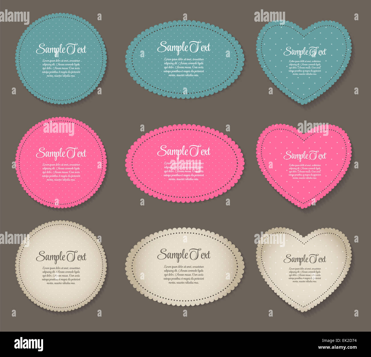 Design Retro Label, Frame, with Bow Vector Illustration Stock Photo - Alamy