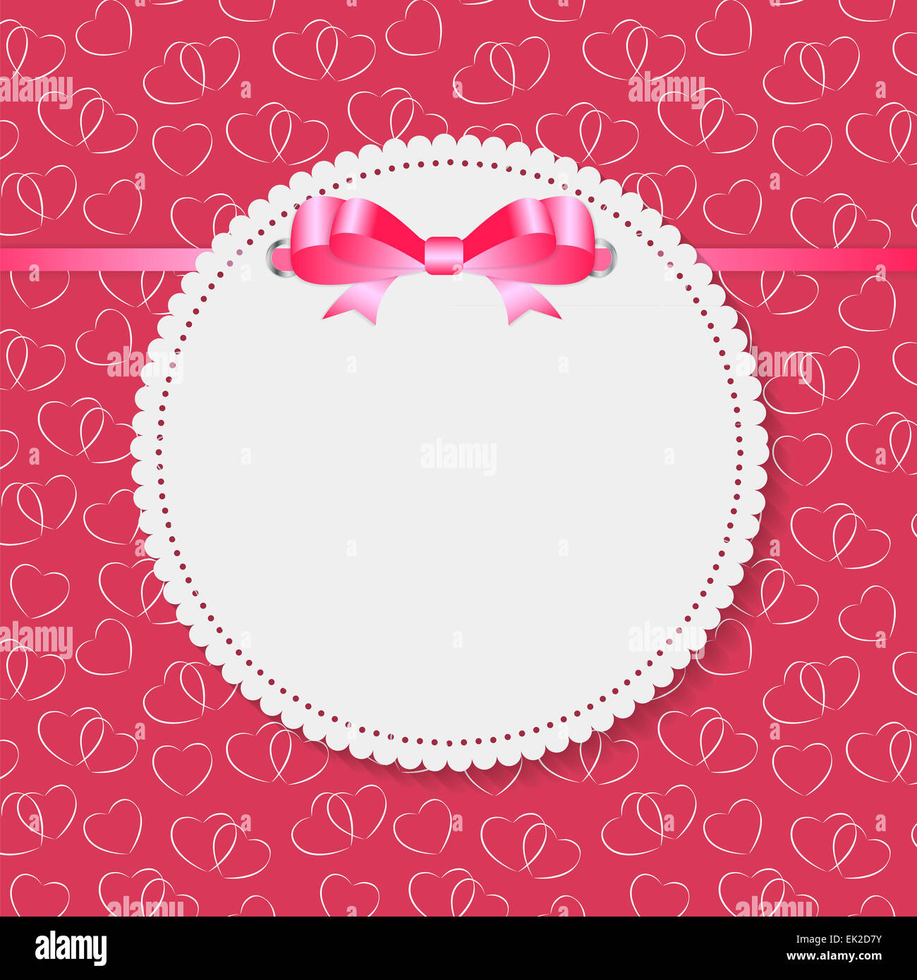 Vintage Frame with Bow Background. Vector Illustration Stock Photo - Alamy