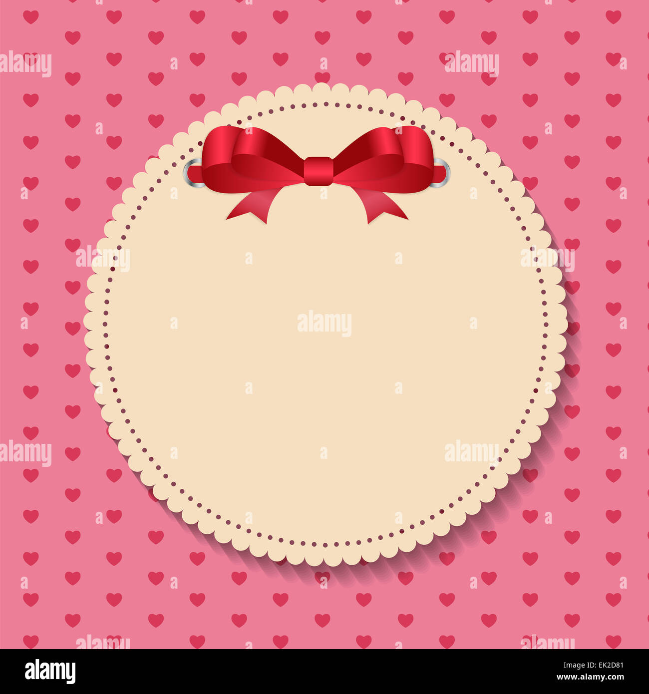 Vintage Frame with Bow Background. Vector Illustration Stock Photo - Alamy