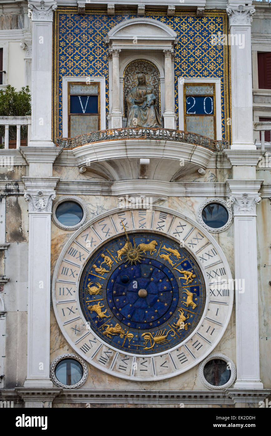 Clock Tower, St. Mark's Square, Venice, Italy Stock Photo - Alamy