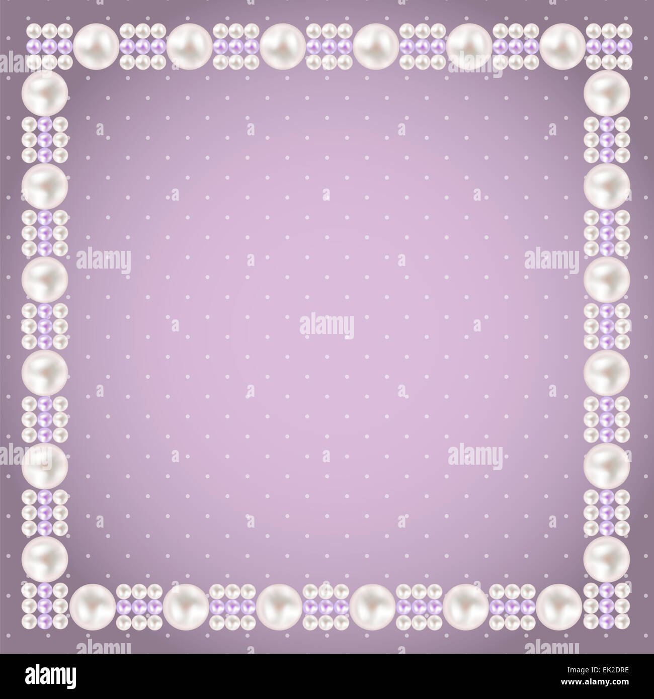 Vintage Pearl Frame Background. Vector Illustration Stock Photo - Alamy