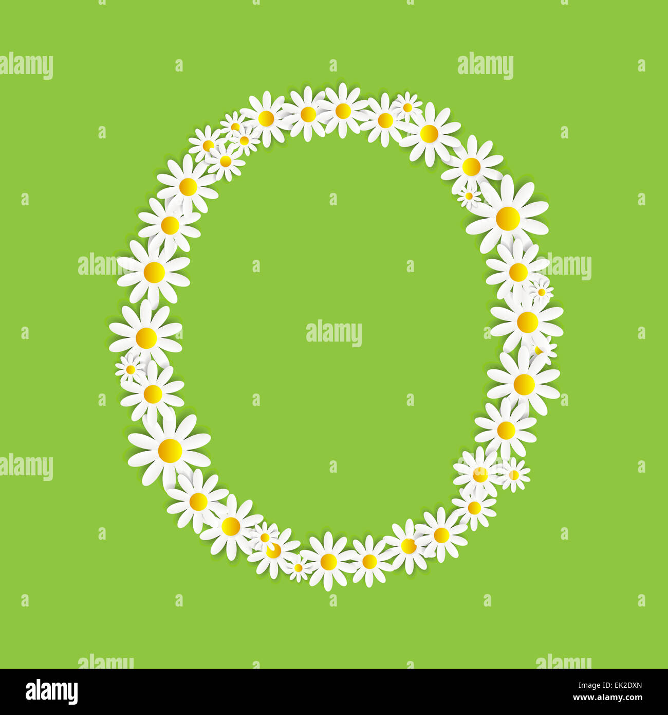 Flora Daisy Design Alphabet Vector Illustartion Stock Photo - Alamy
