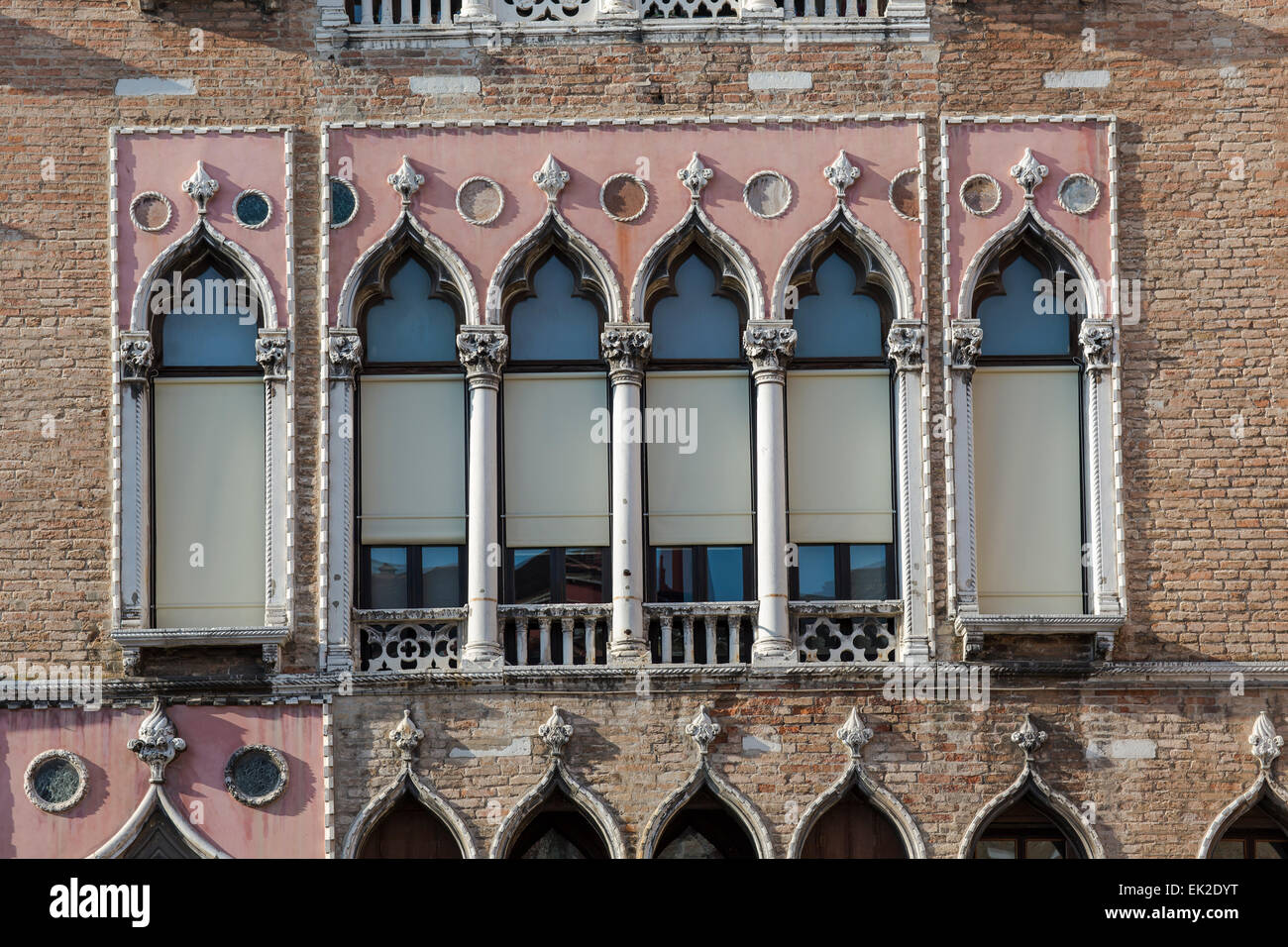 Arched Windows, Venice, Italy Stock Photo - Alamy