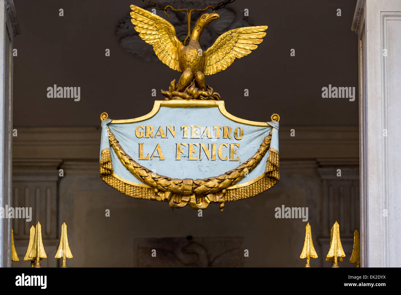 Sign for La Fenice Opera House, Venice, Italy Stock Photo - Alamy