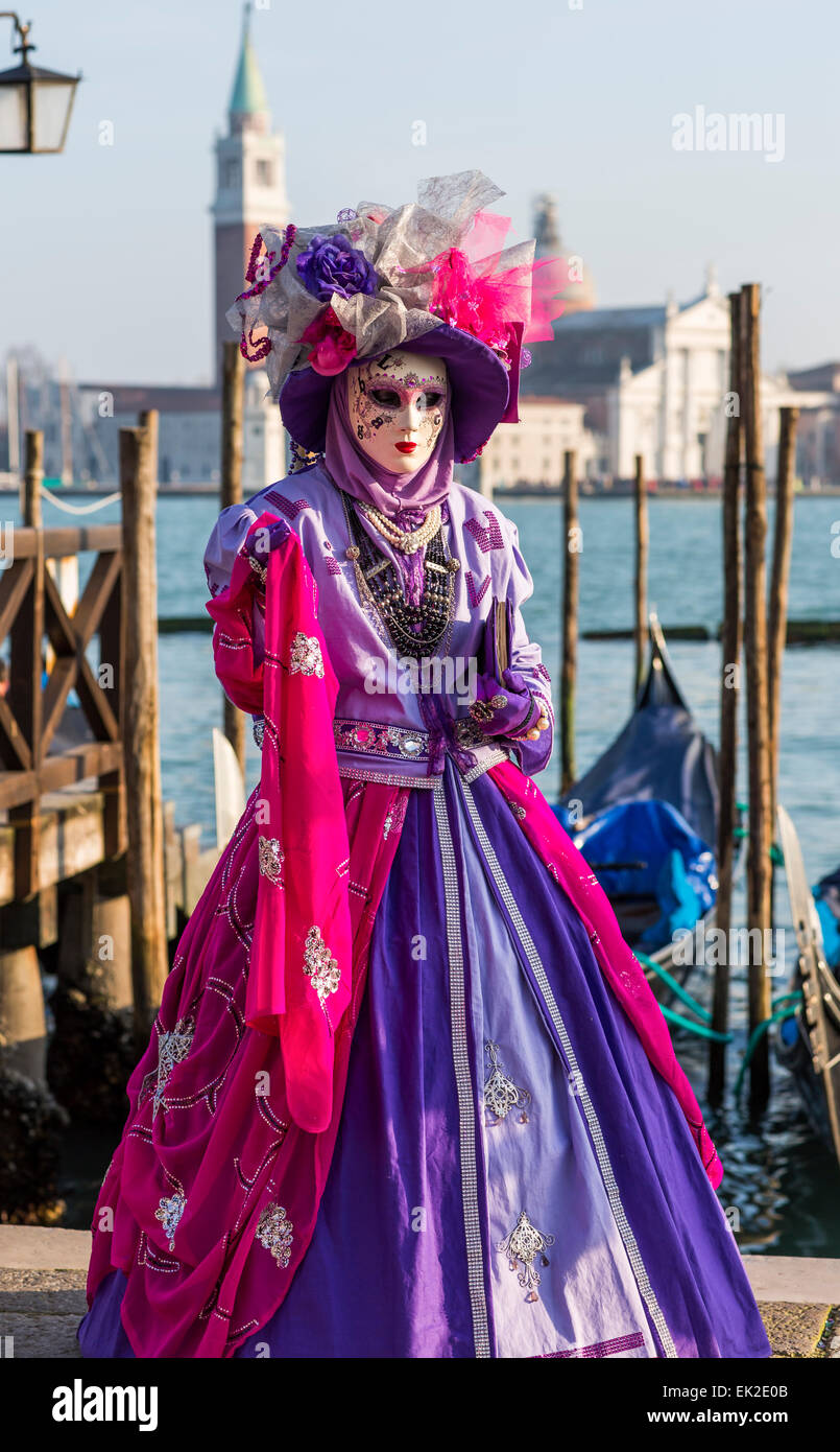 Woman in Carnival Costume and Mask, venice, Italy Stock Photo - Alamy