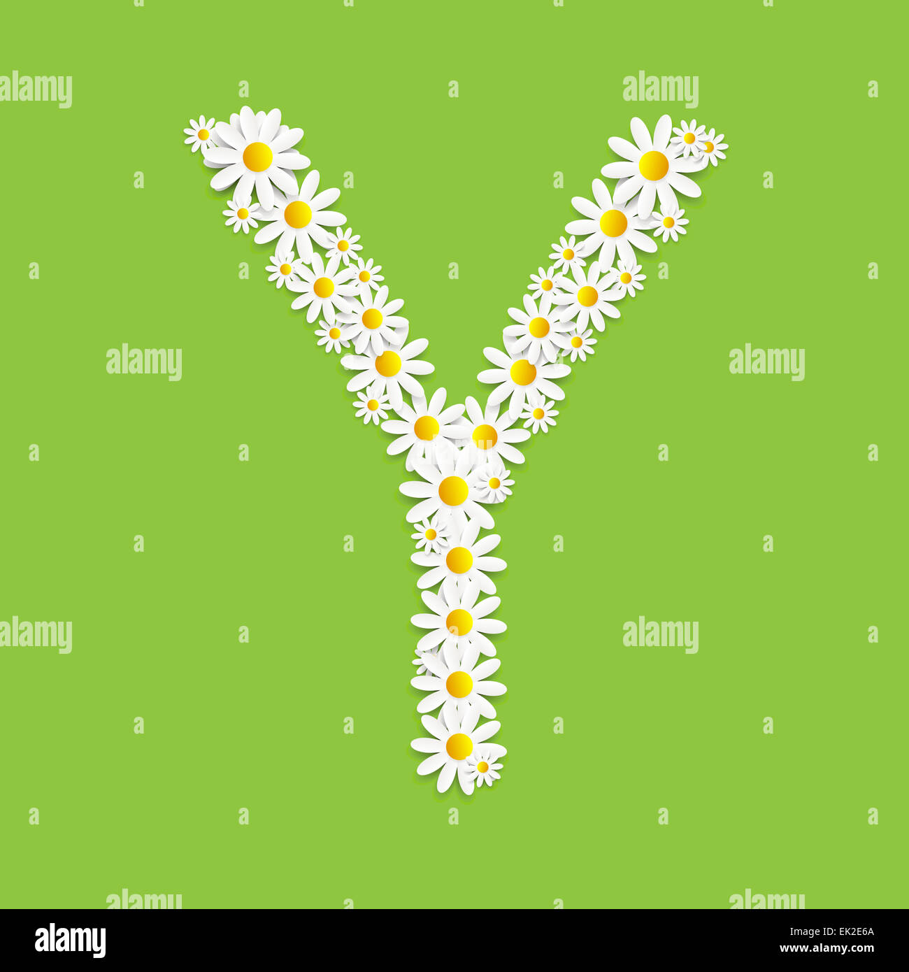 Flora Daisy Design Alphabet Vector Illustartion Stock Photo - Alamy