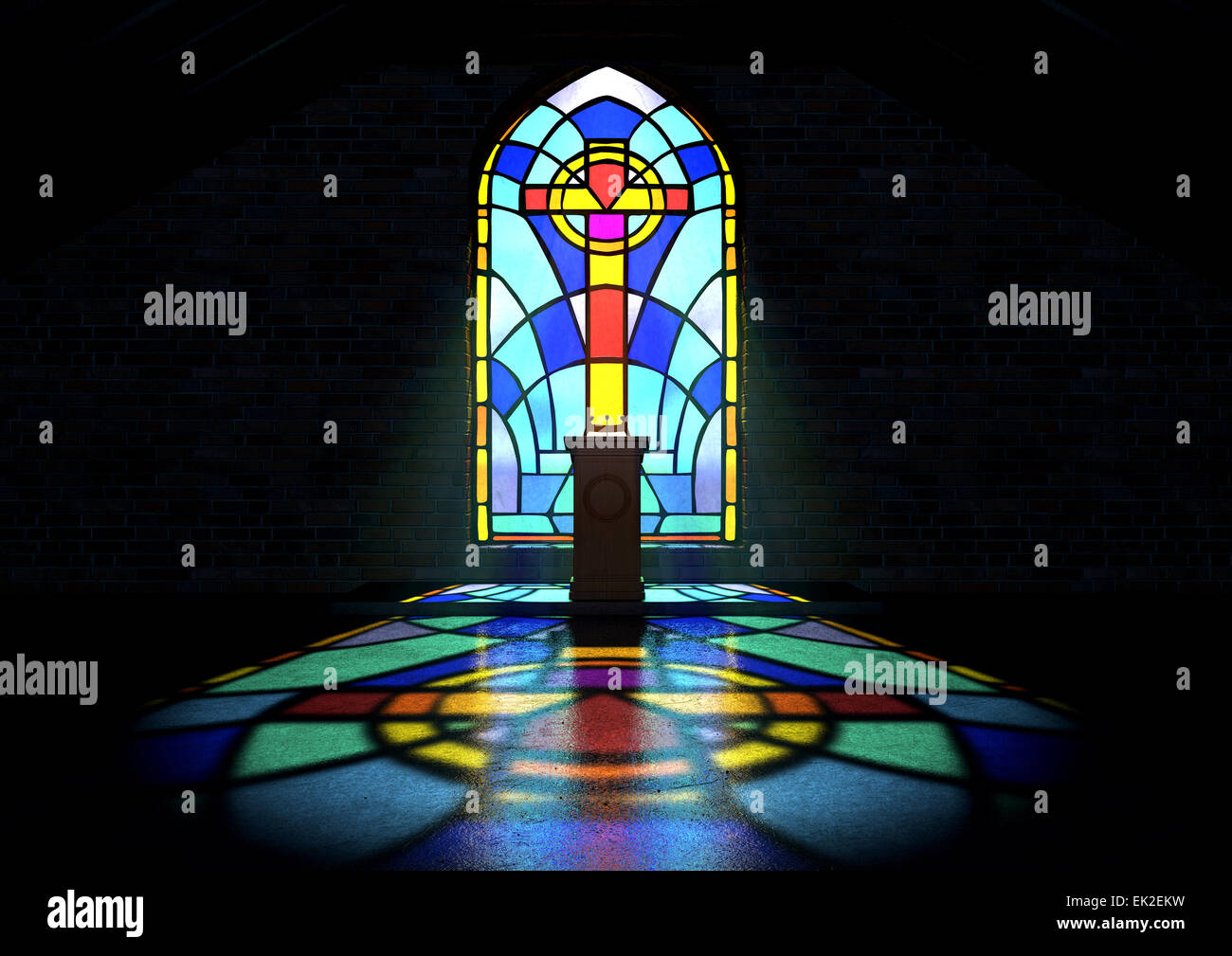 Dim old church interior lit hi-res stock photography and images - Alamy