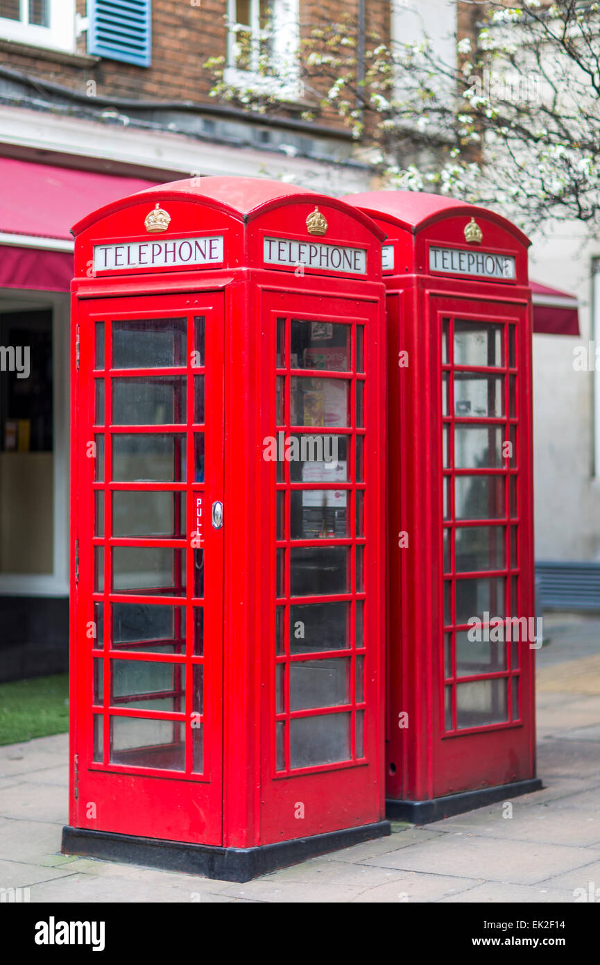Two Telephone Booths, London Stock Photo - Alamy