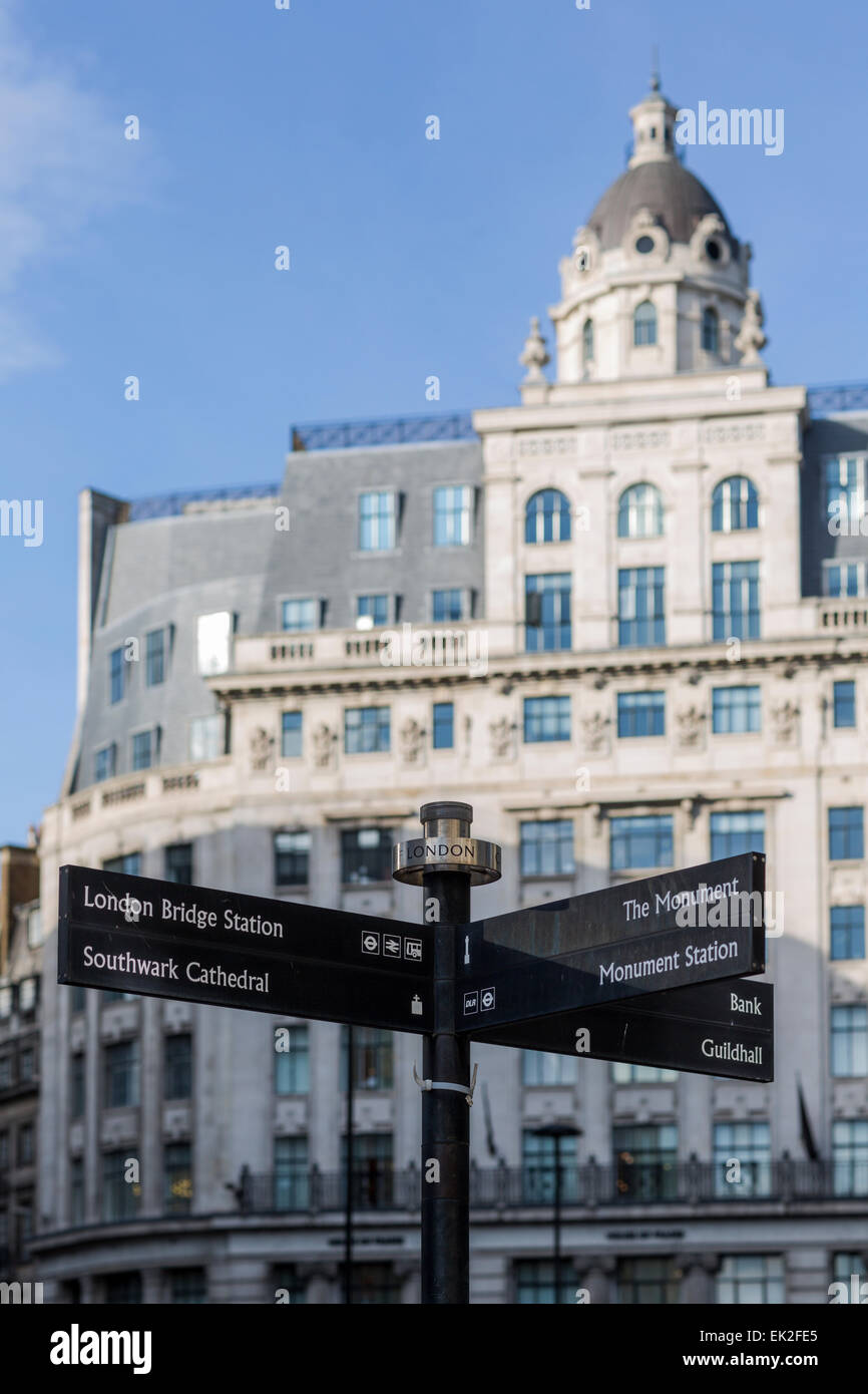 Signpost, City of London Stock Photo - Alamy
