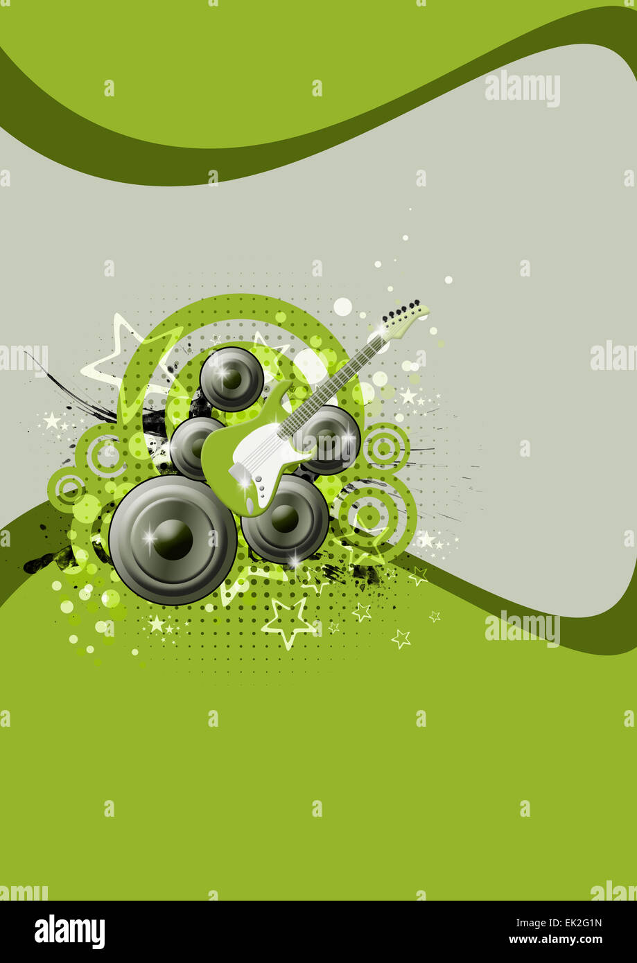 Guitar abstract music poster background with space Stock Photo - Alamy