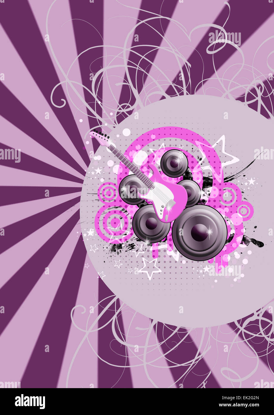 Guitar abstract music poster background with space Stock Photo - Alamy