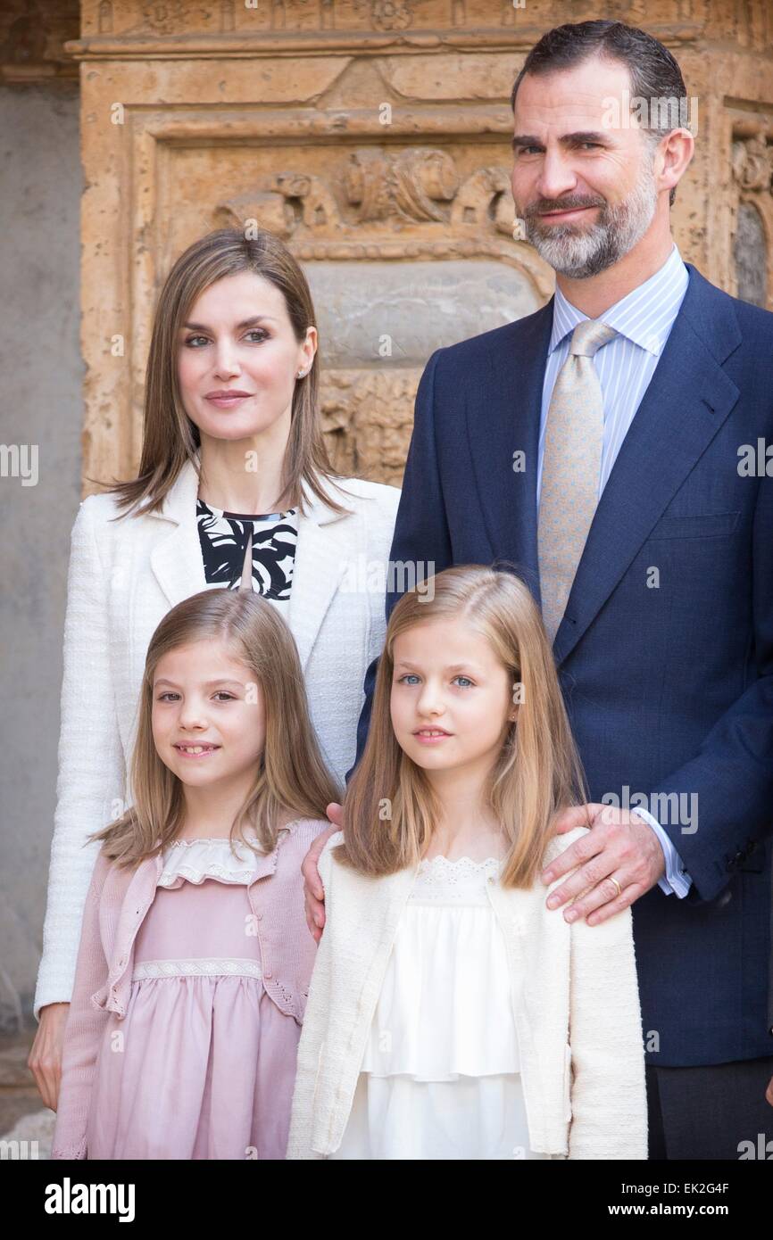 Spanish Princess Sofia (L), Crown Princess Leonor, Queen Letizia and ...