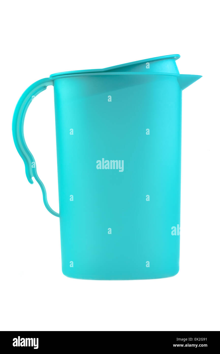 modern blue plastic pitcher isolated on white background Stock Photo ...