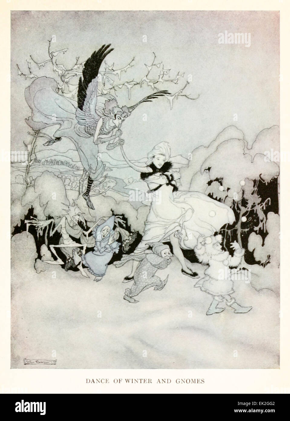 Dance of Winter and Gnomes - Illustration by Arthur Rackham (1867-1939 ...