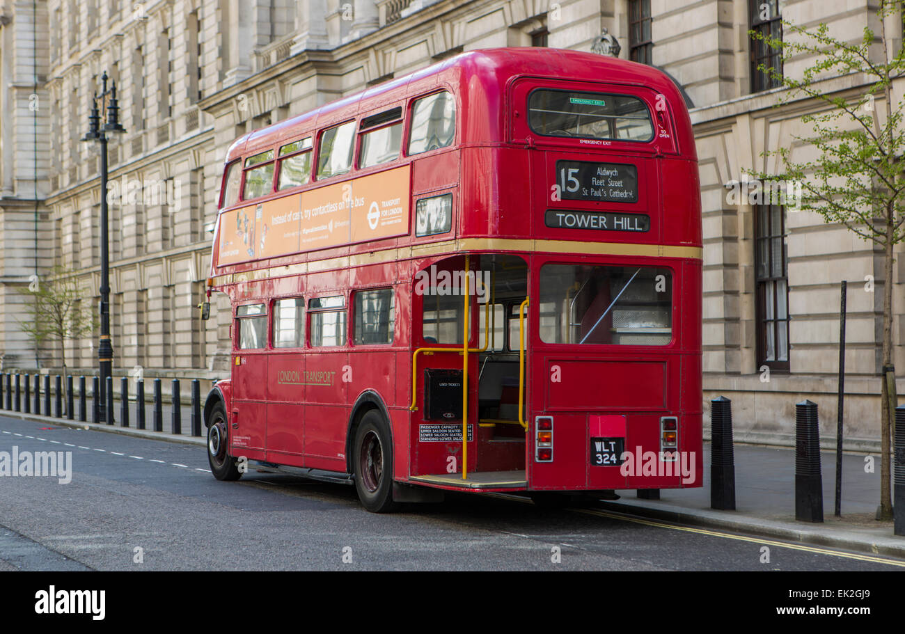 Vintage Red Double-decker, London Stock Photo - Alamy