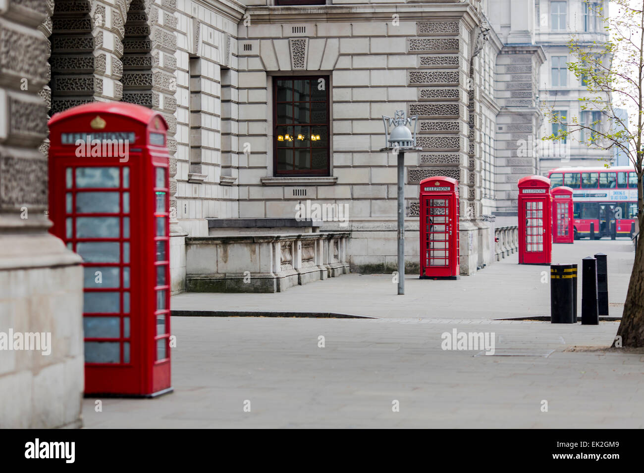 Red Phone Booths, Westminster, London Stock Photo - Alamy