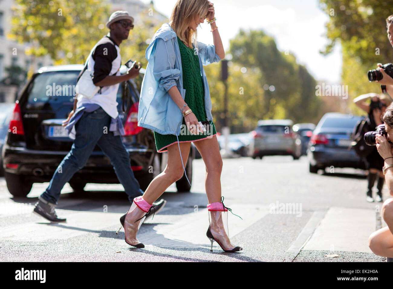 Paris Fashion Week - Spring/Summer 2015 - Streetstyle Featuring: Helena ...