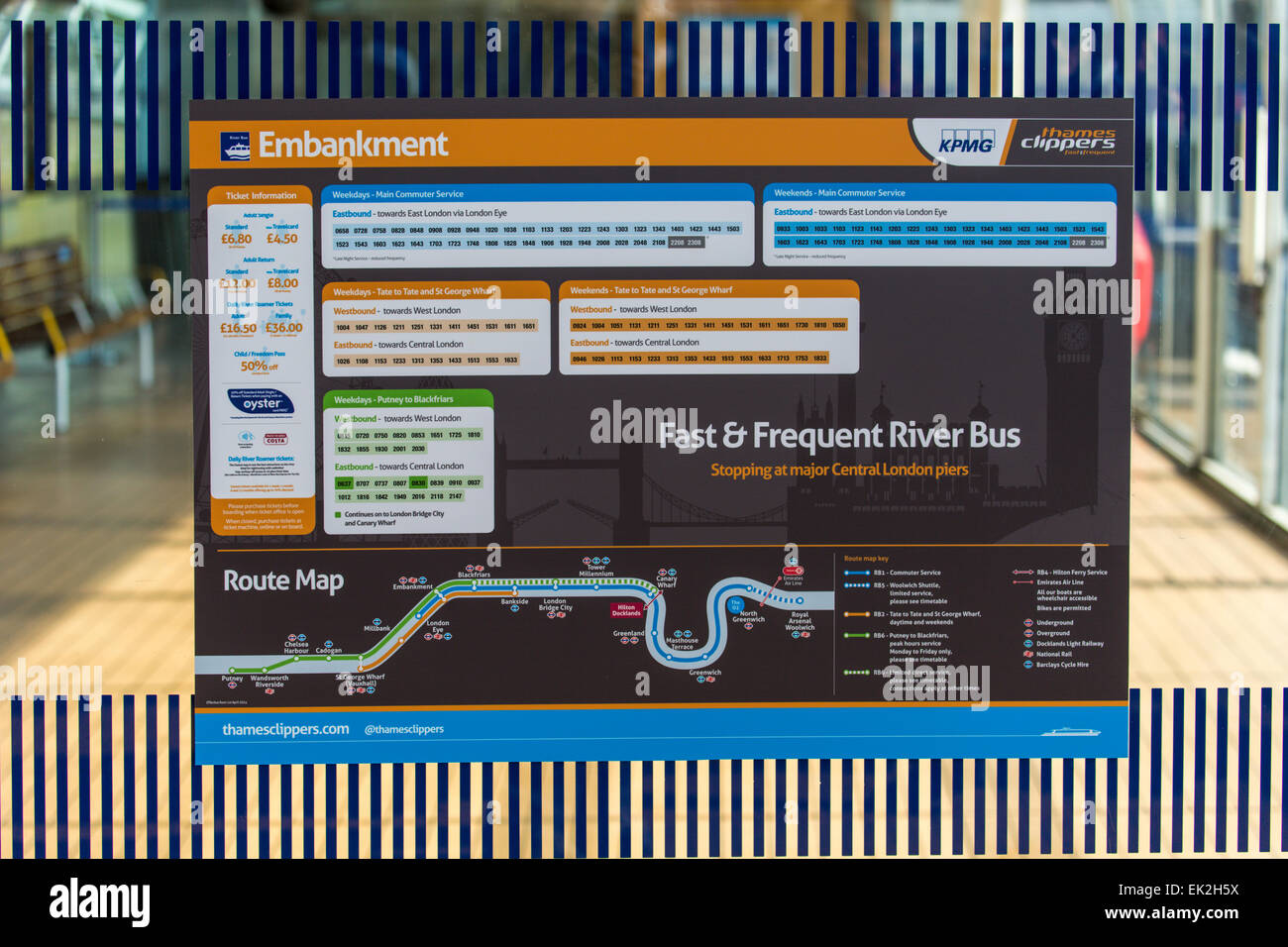 London Transport River Signs, London Stock Photo - Alamy