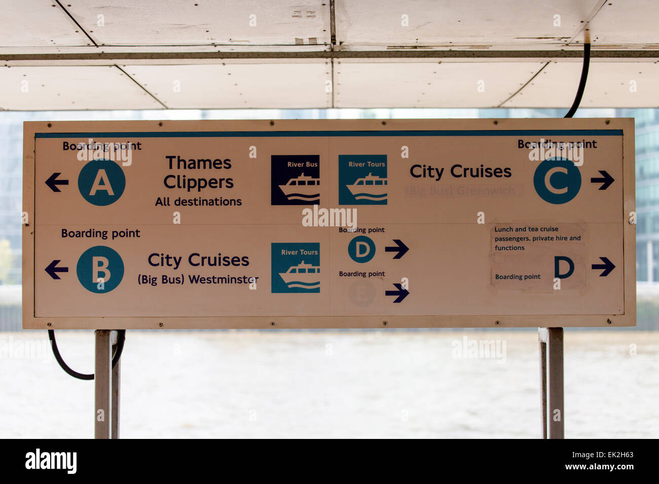 London Transport River Signs, London Stock Photo - Alamy