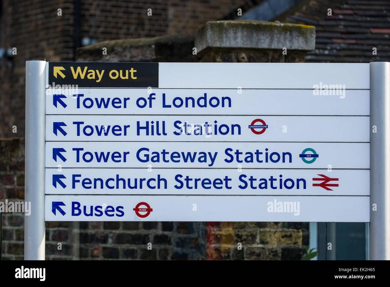 Tower of London Signpost, London Stock Photo - Alamy