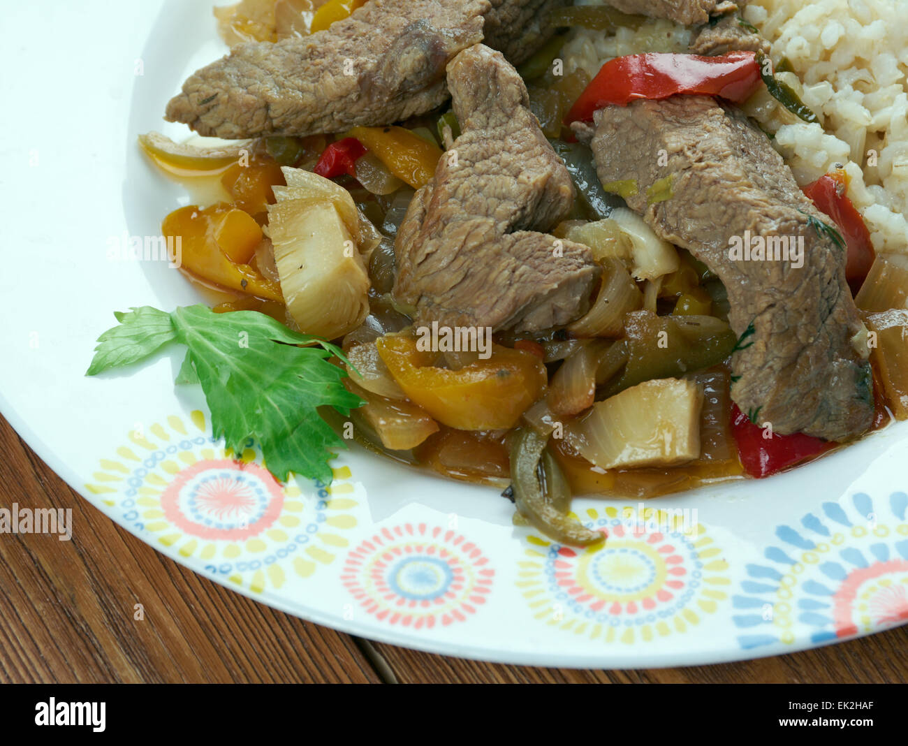 Kuzu Kapama - Turkish meat dish with lamb and vegetables Stock Photo ...