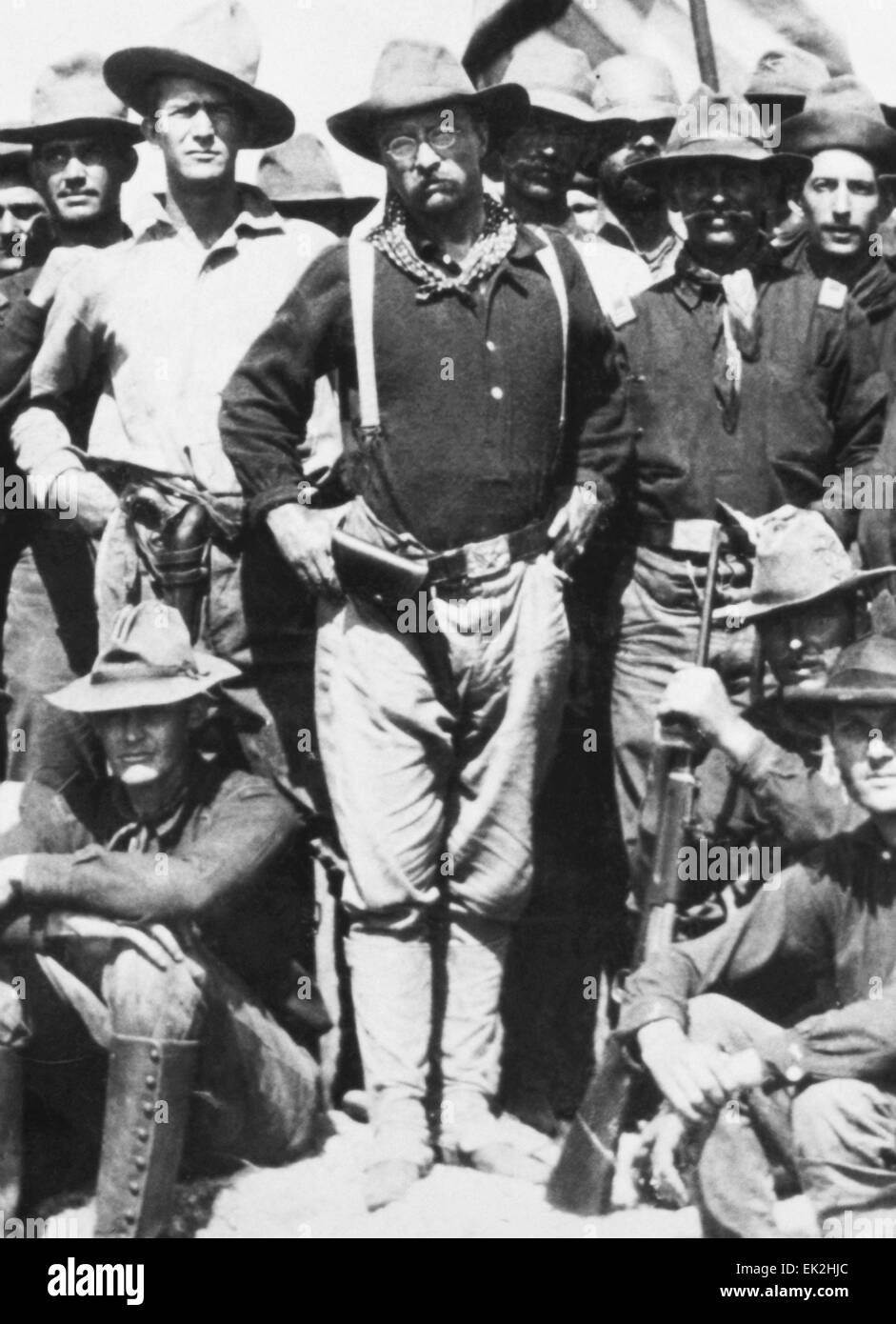 Vintage photo of theodore roosevelt and rough riders hi-res stock ...