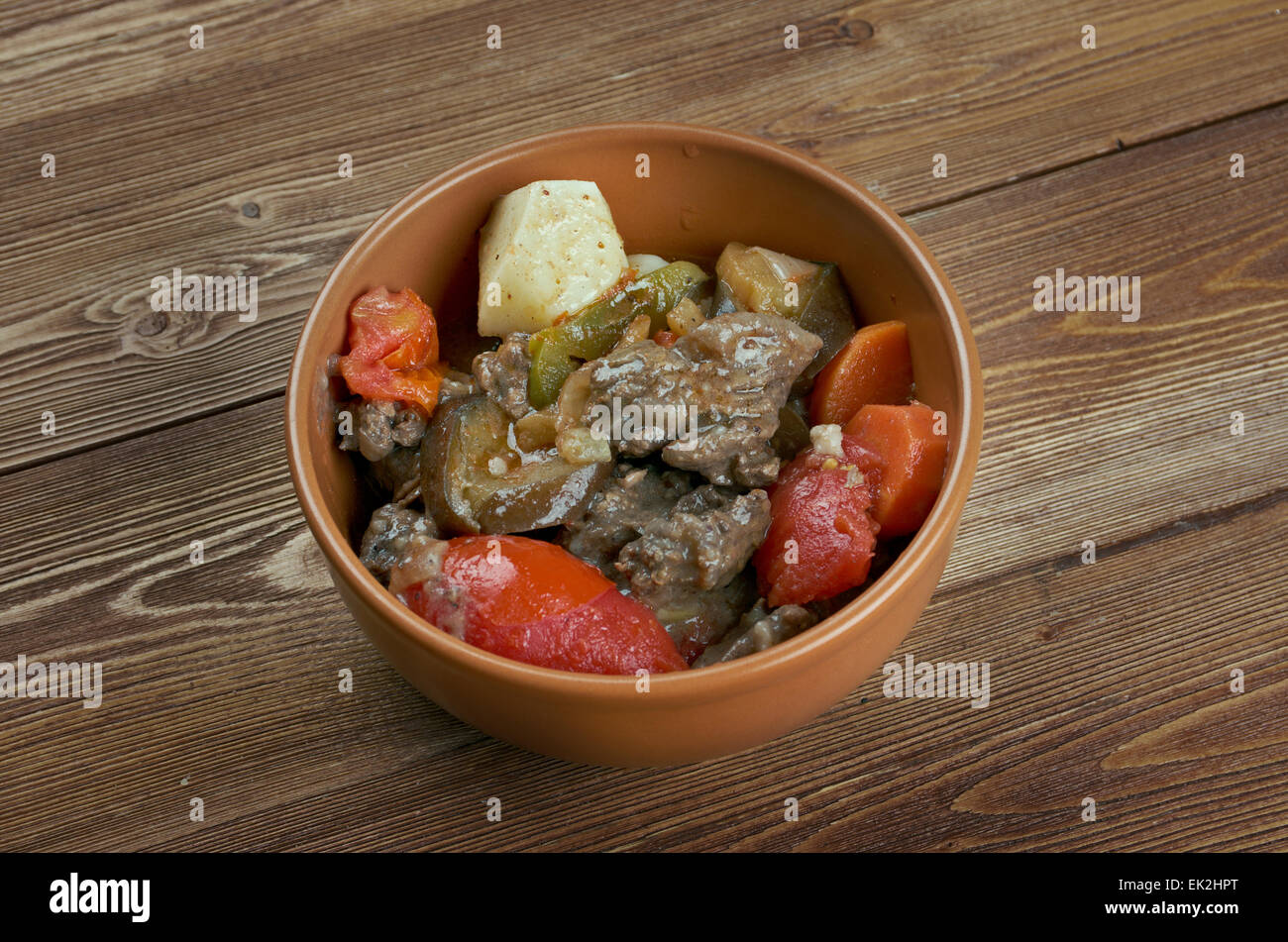 Chanakhi - traditional Georgian dish of lamb stew with tomatoes ...