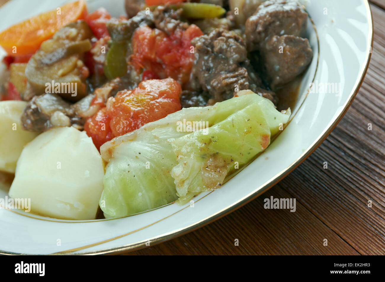 Bosanski Lonac - Bosnian Pot.meat and various vegetables Stock Photo ...
