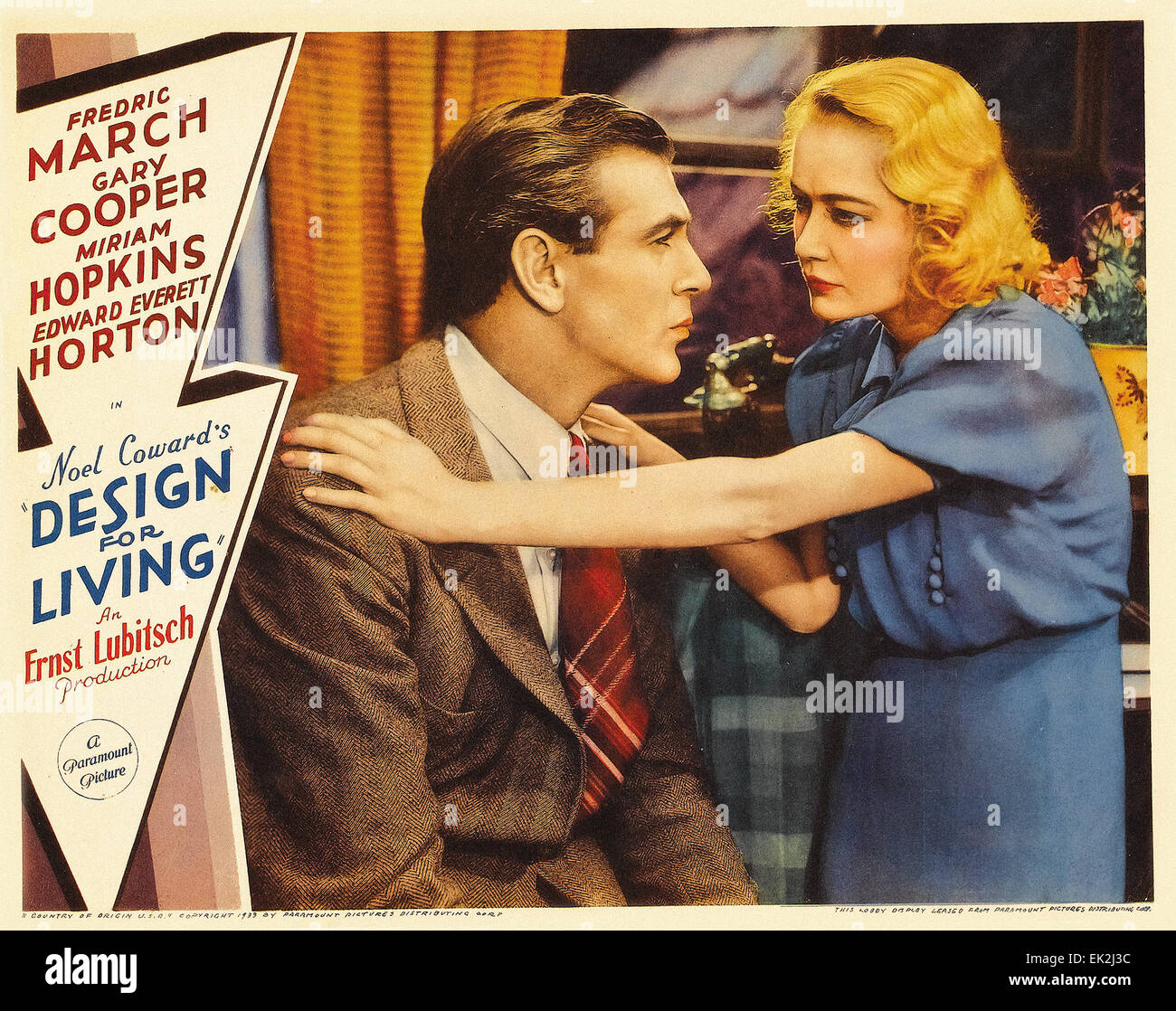 Design for Living - Movie Poster Stock Photo - Alamy