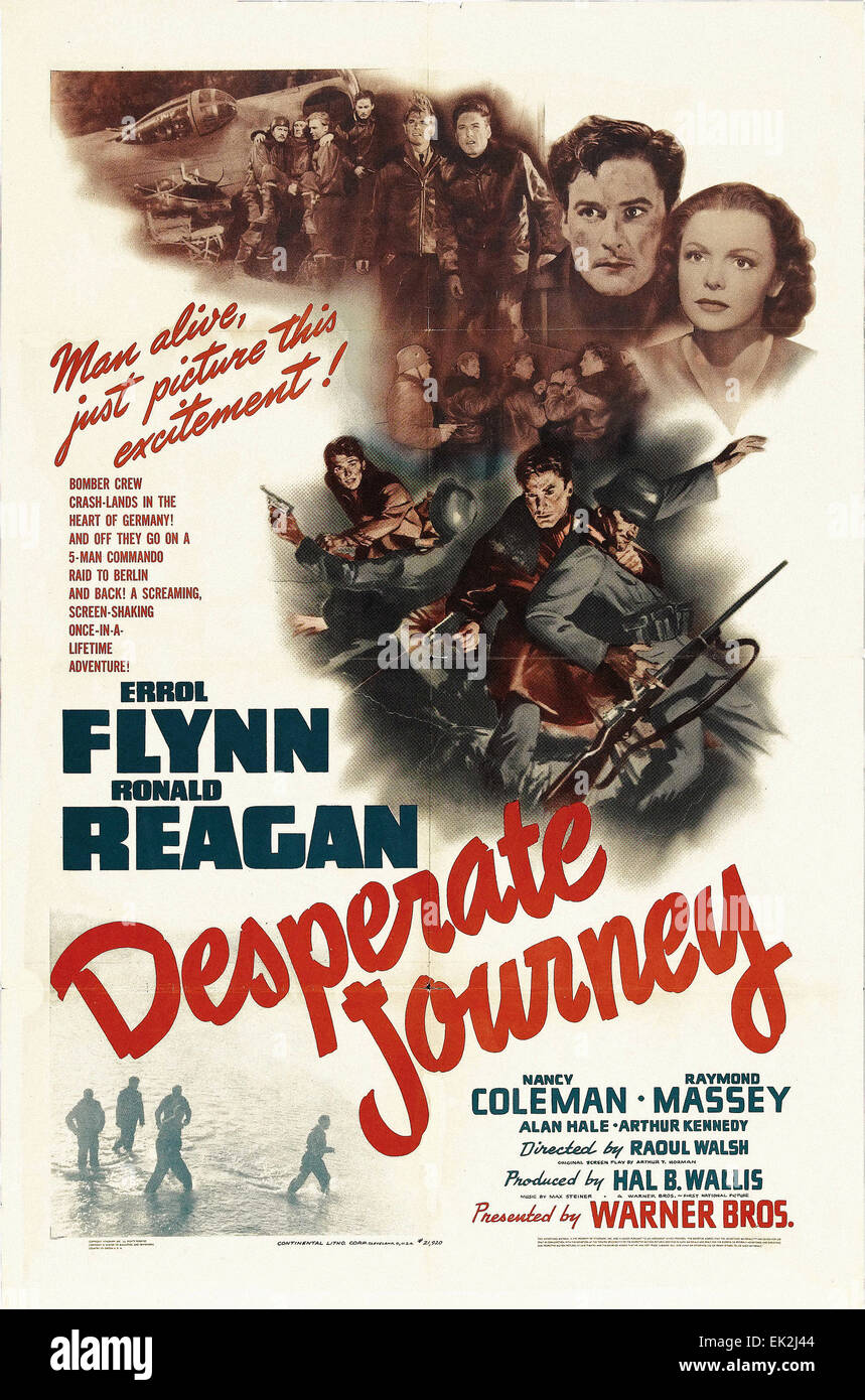 Desperate Journey - Movie Poster Stock Photo - Alamy