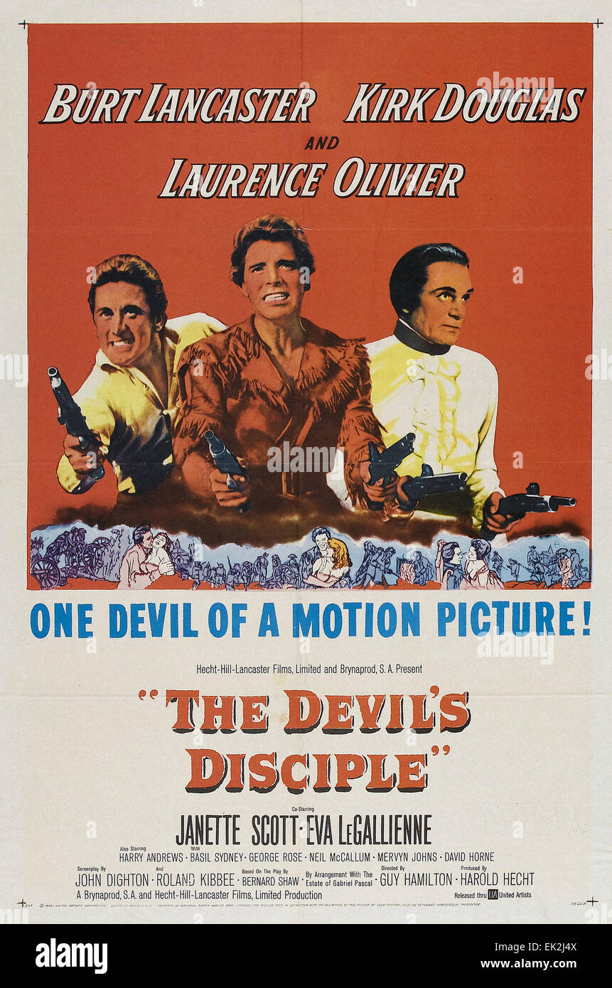 The Devil's Disciple - Movie Poster Stock Photo - Alamy