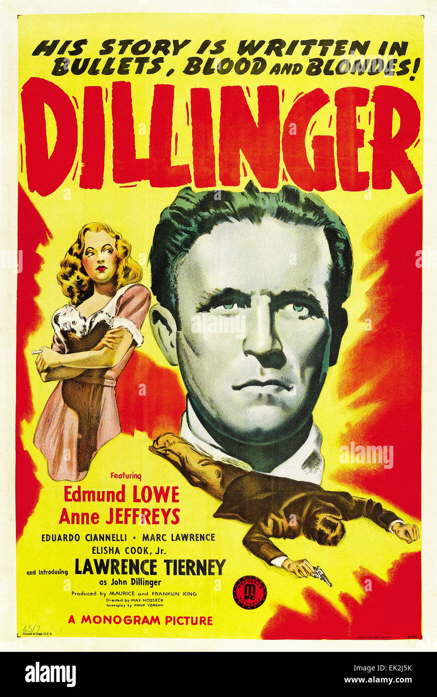 Dillinger - 1945 - Movie Poster Stock Photo - Alamy