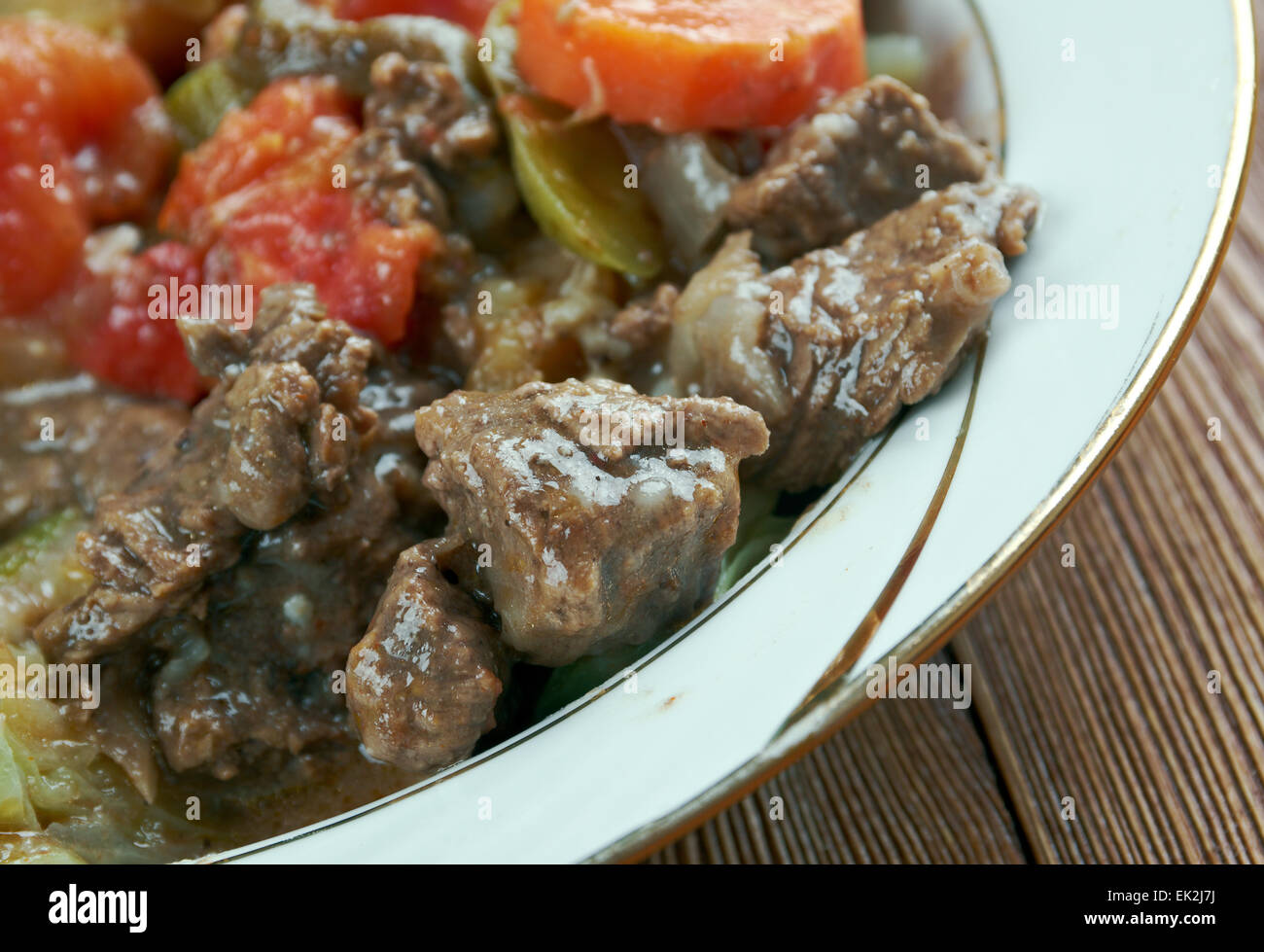 Bosanski Lonac - Bosnian Pot.meat and various vegetables Stock Photo ...