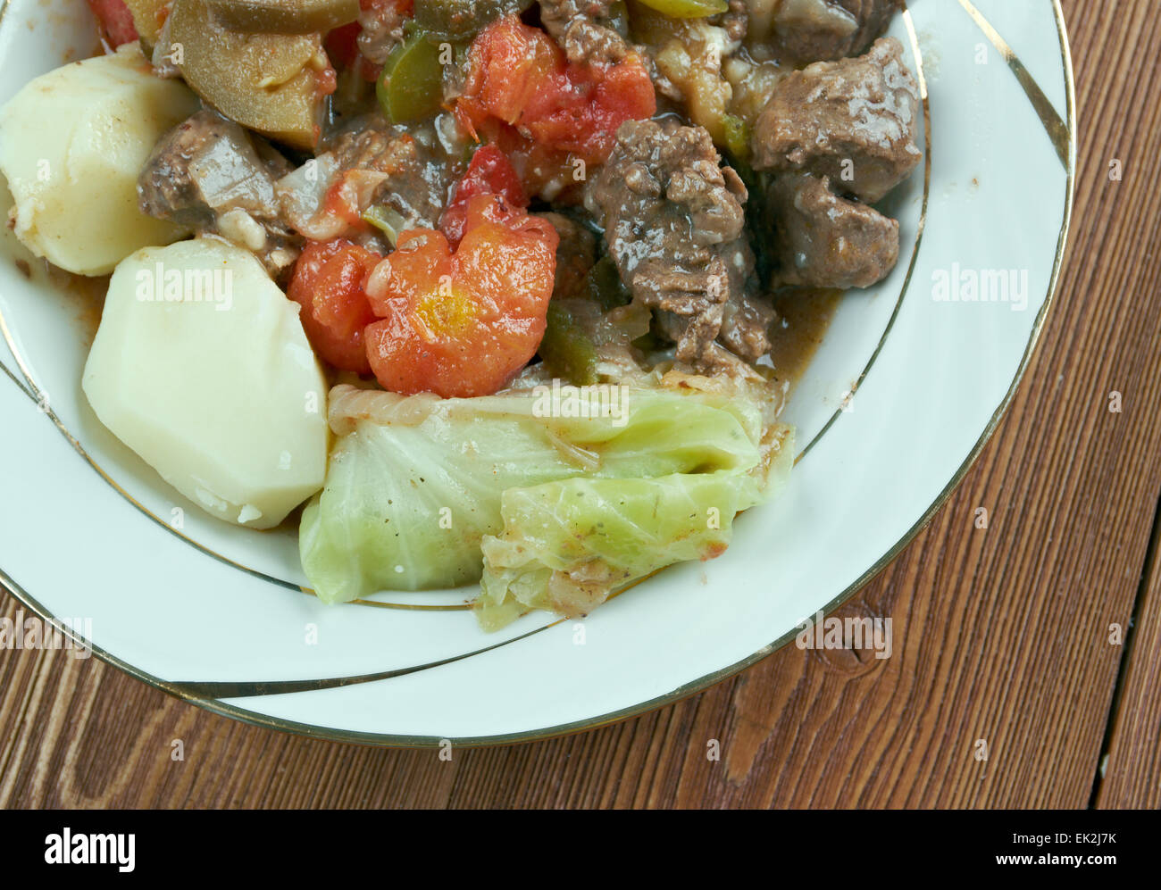 Bosanski Lonac - Bosnian Pot.meat and various vegetables Stock Photo ...