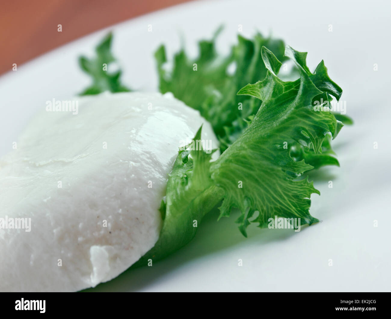lettuce and greek feta cheese. close up Stock Photo - Alamy