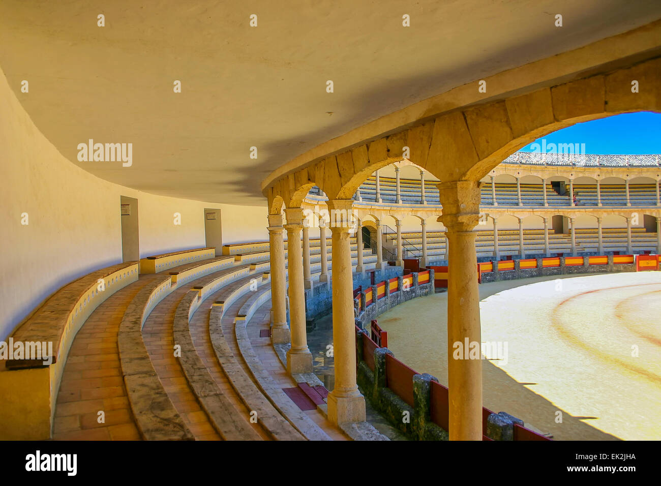 Famous bullfighting arena in Ronda, Spain Stock Photo - Alamy