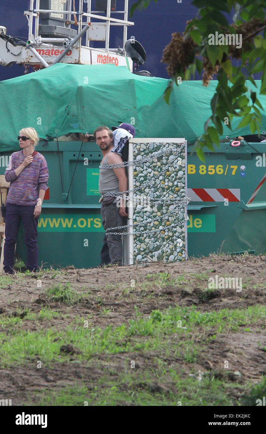 On the set of the movie 'Der Nanny' in Alt Stralau. Featuring: Tim ...