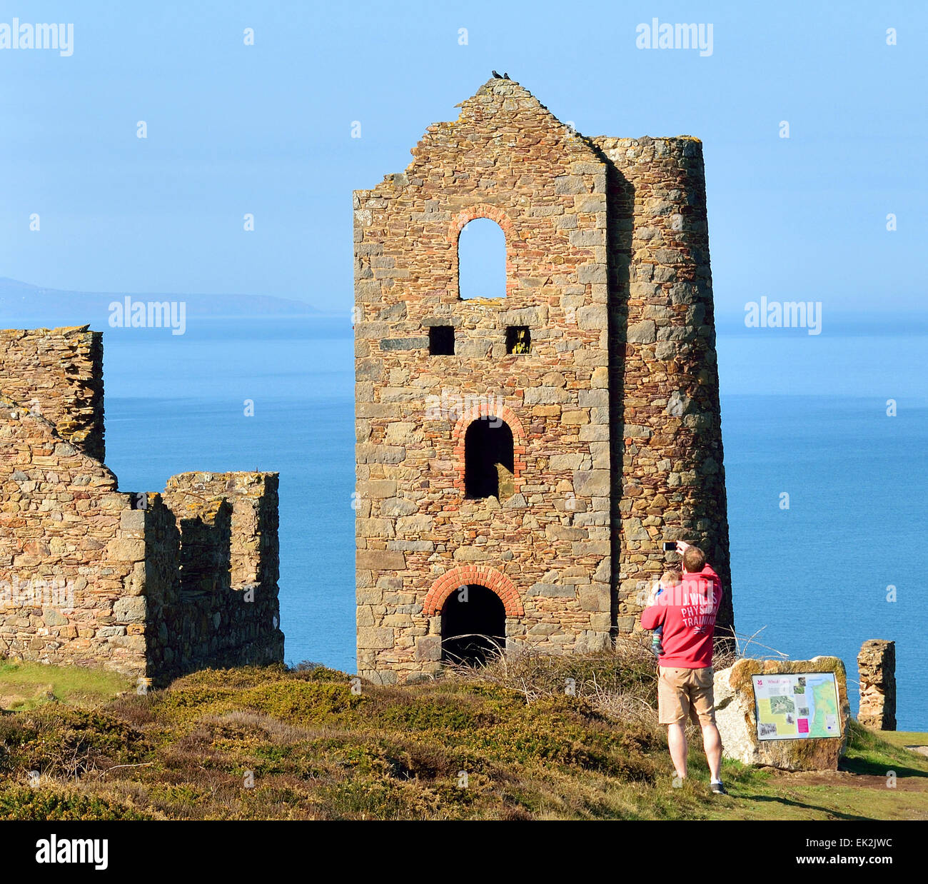 The old Wheal Coates tin mine at St.Agnes head in Cornwall, UK Stock ...