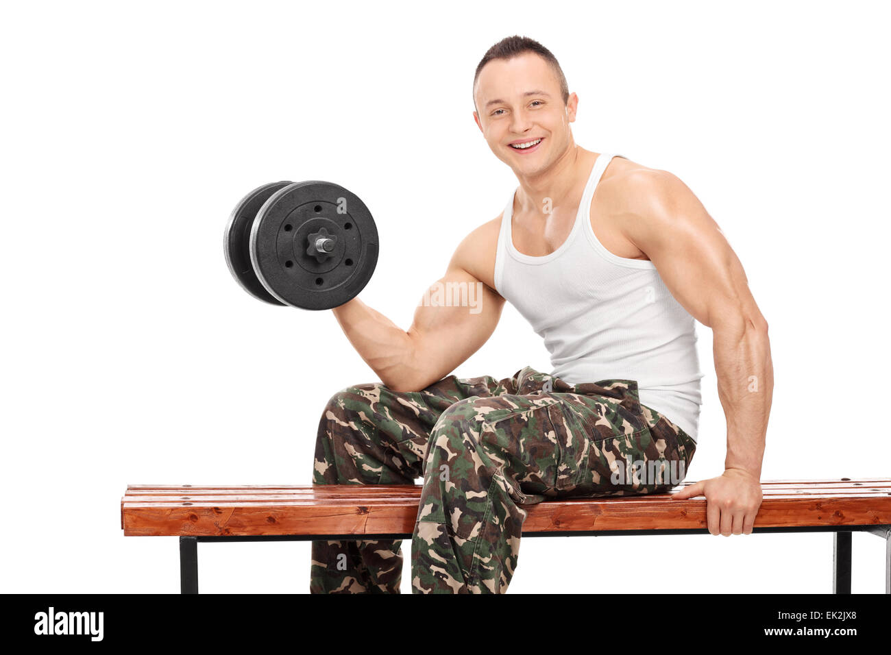 Handsome bodybuilder sitting on bench hi-res stock photography and ...