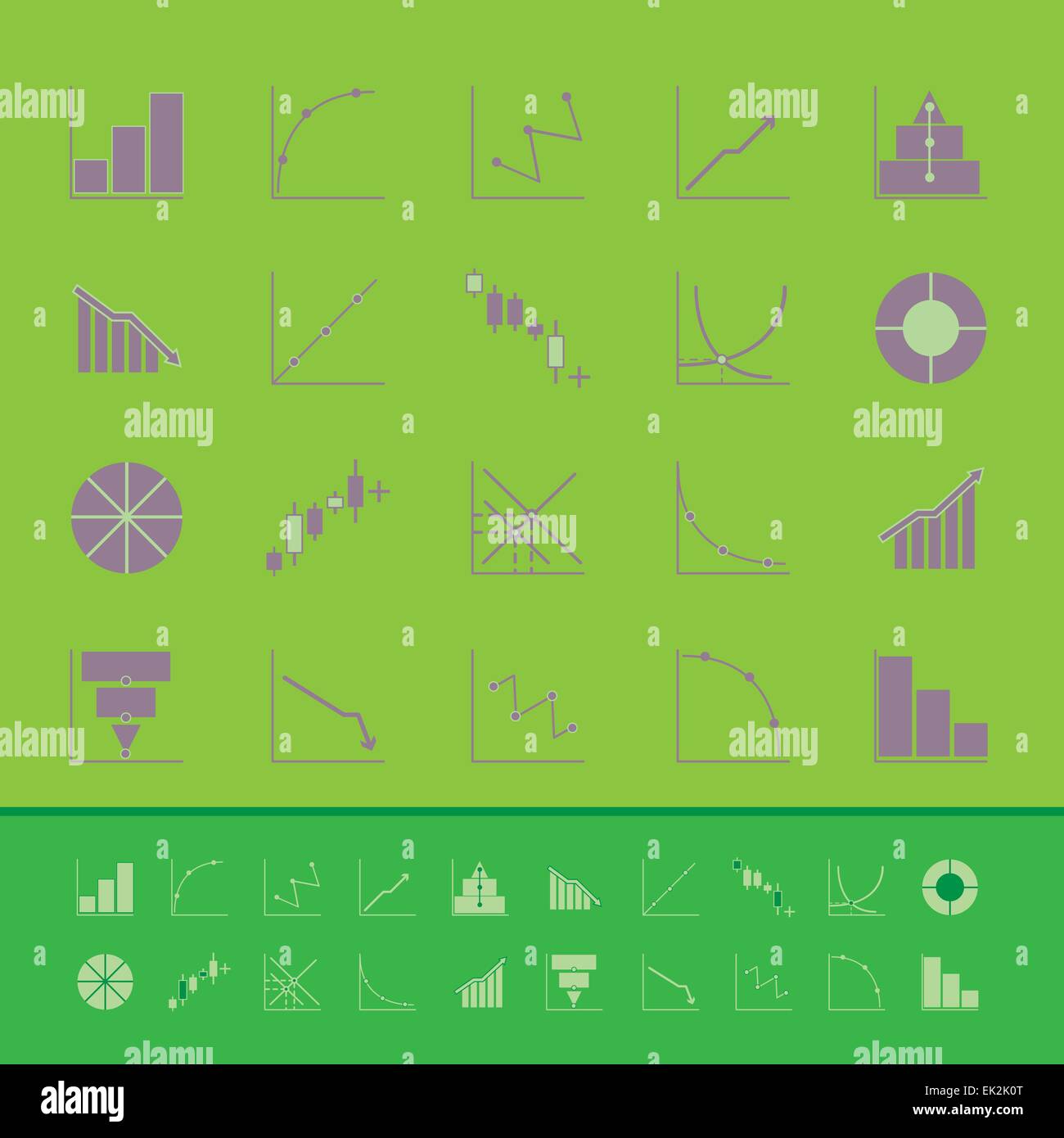 Set of diagram and graph color icons, stock vector Stock Vector Image ...