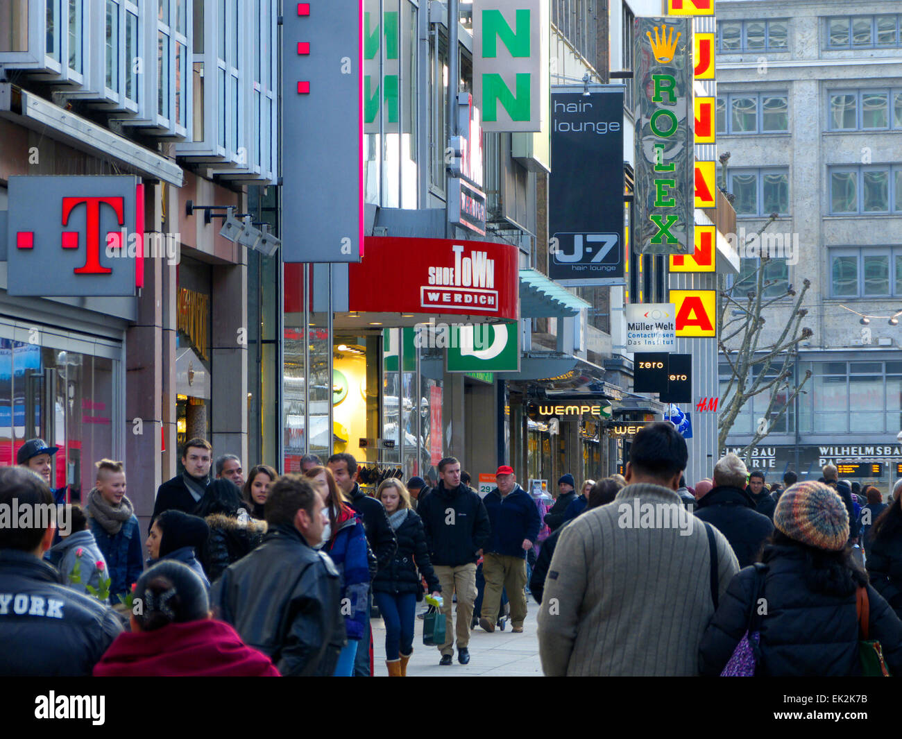 Germany Stuttgart Königstrasse shopping street Stock Photo - Alamy