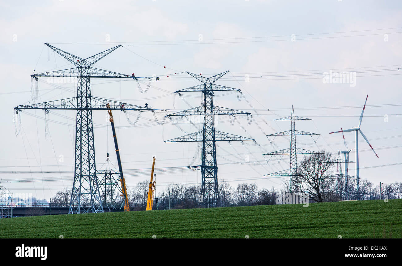 Construction of 380 kV overhead lines, development for electricity ...
