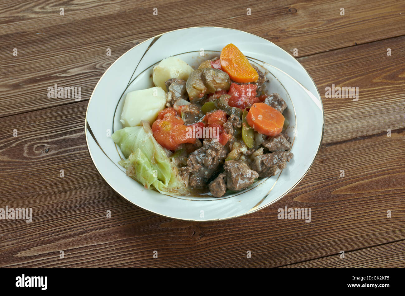 Bosanski Lonac - Bosnian Pot.meat and various vegetables Stock Photo ...