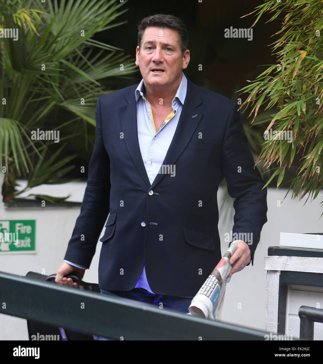 Spandau Ballet outside ITV Studios Featuring: Tony Hadley Where: London ...