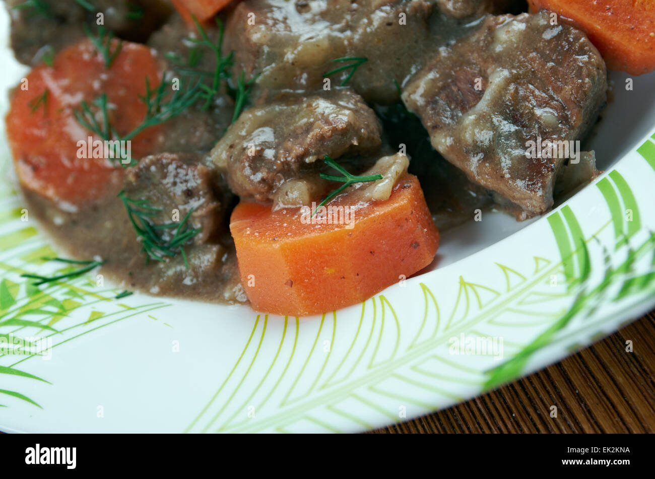 Daube stew - classic Provença French stew made with inexpensive beef ...
