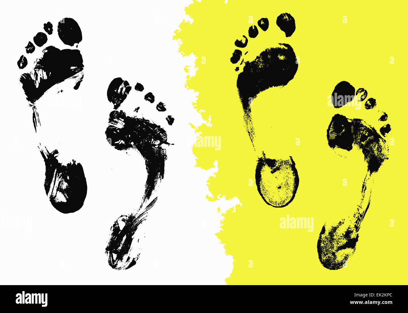 Black Foot Imprints Stock Photo - Alamy