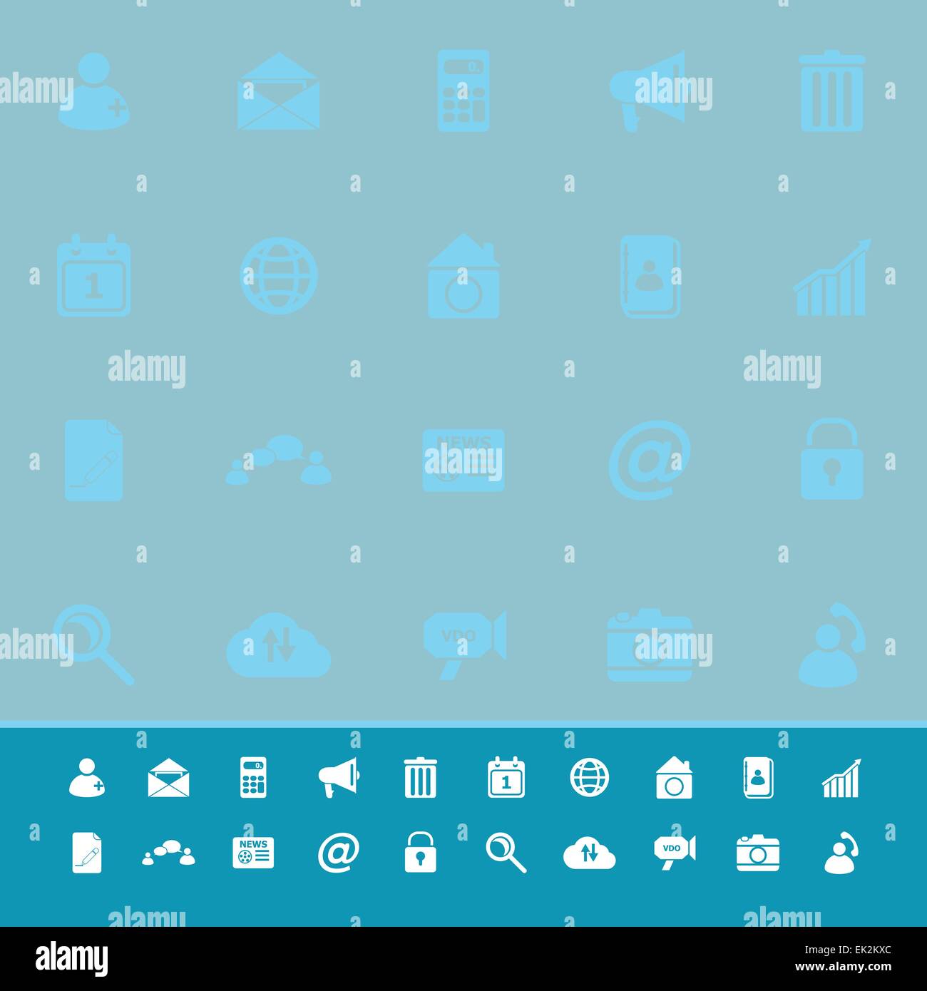 Mobile phone color icons on blue background, stock vector Stock Vector ...